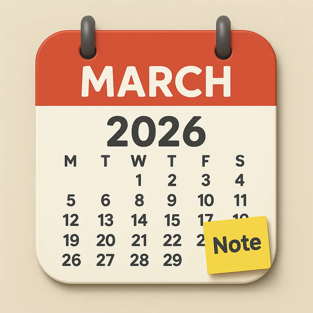 Print March 2026 Calendar